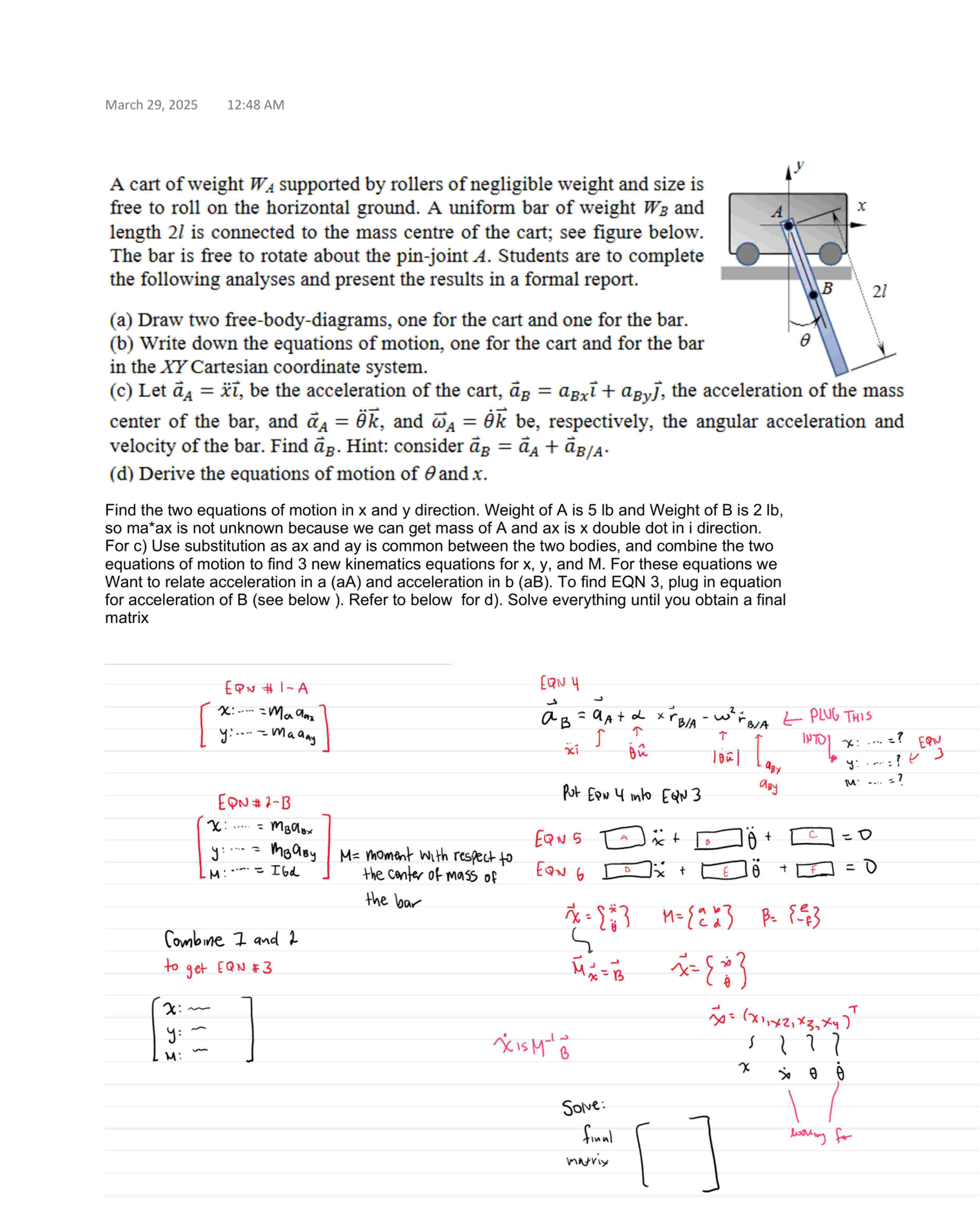 Find the two equations | Chegg.com