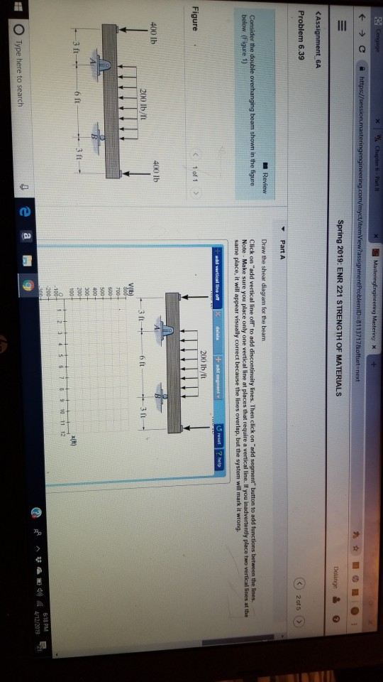 Solved ID-81137178 Spring 2019: ENR 221 STRENGTH OF | Chegg.com