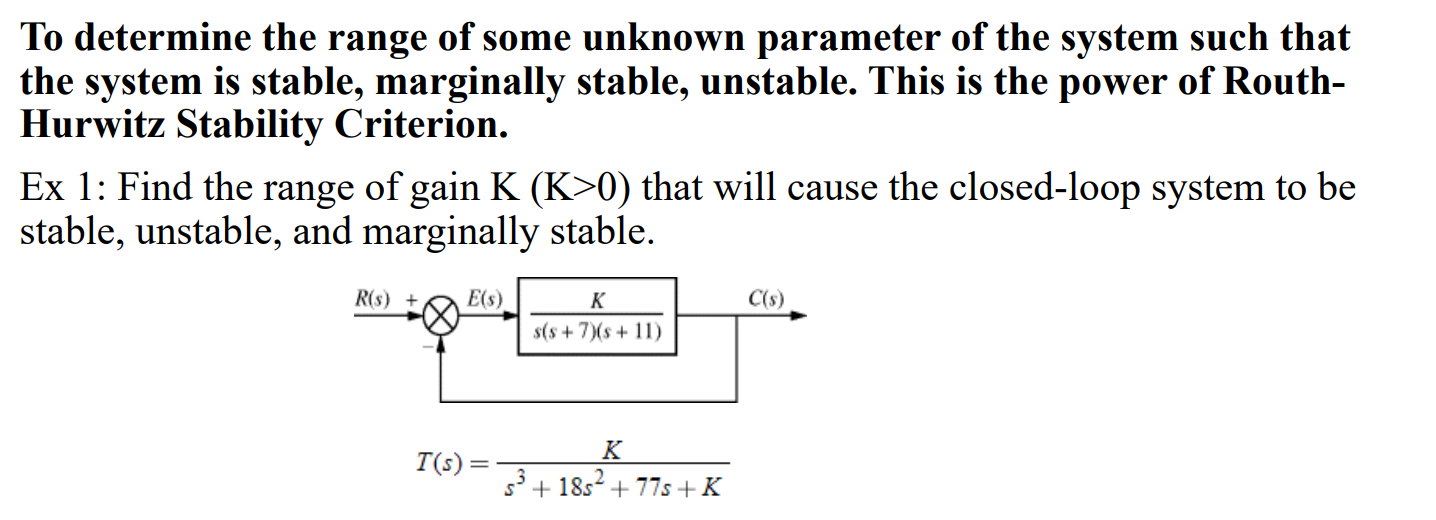 Solved To determine the range of some unknown parameter of | Chegg.com
