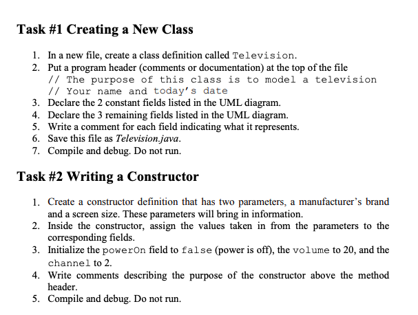 Solved Lab Objectives - Be able to declare a new class - Be | Chegg.com