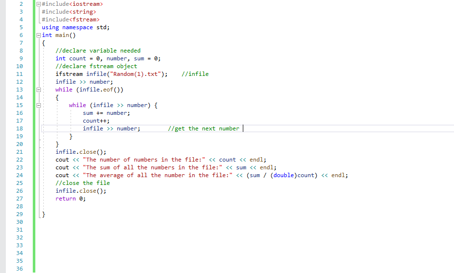 Solved 2. Using Files - Numeric Processing I have provided | Chegg.com