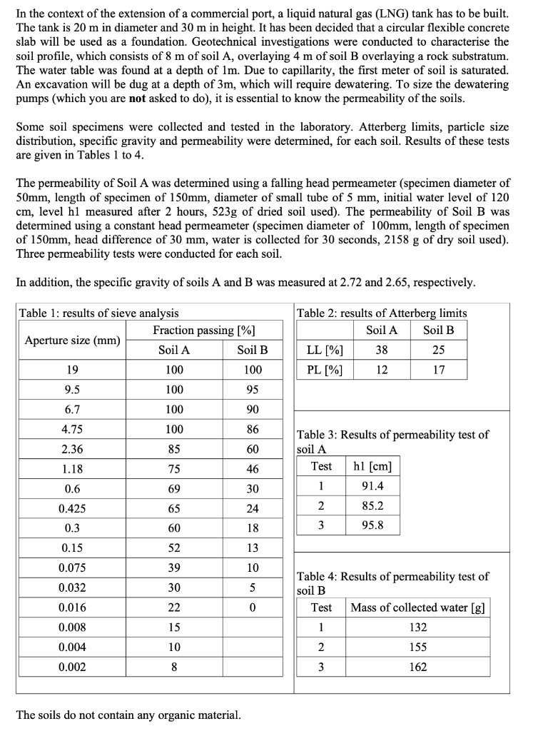 Solved Compute the permeability of the two soils, as | Chegg.com