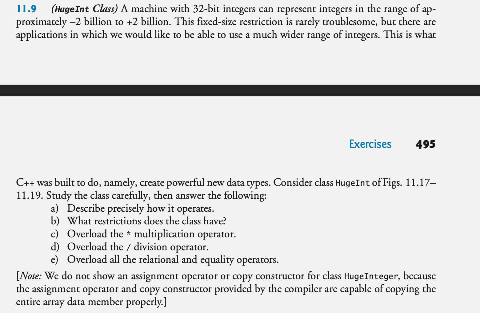 of ap- 11.9 (Huge Int Class) A machine with 32-bit | Chegg.com