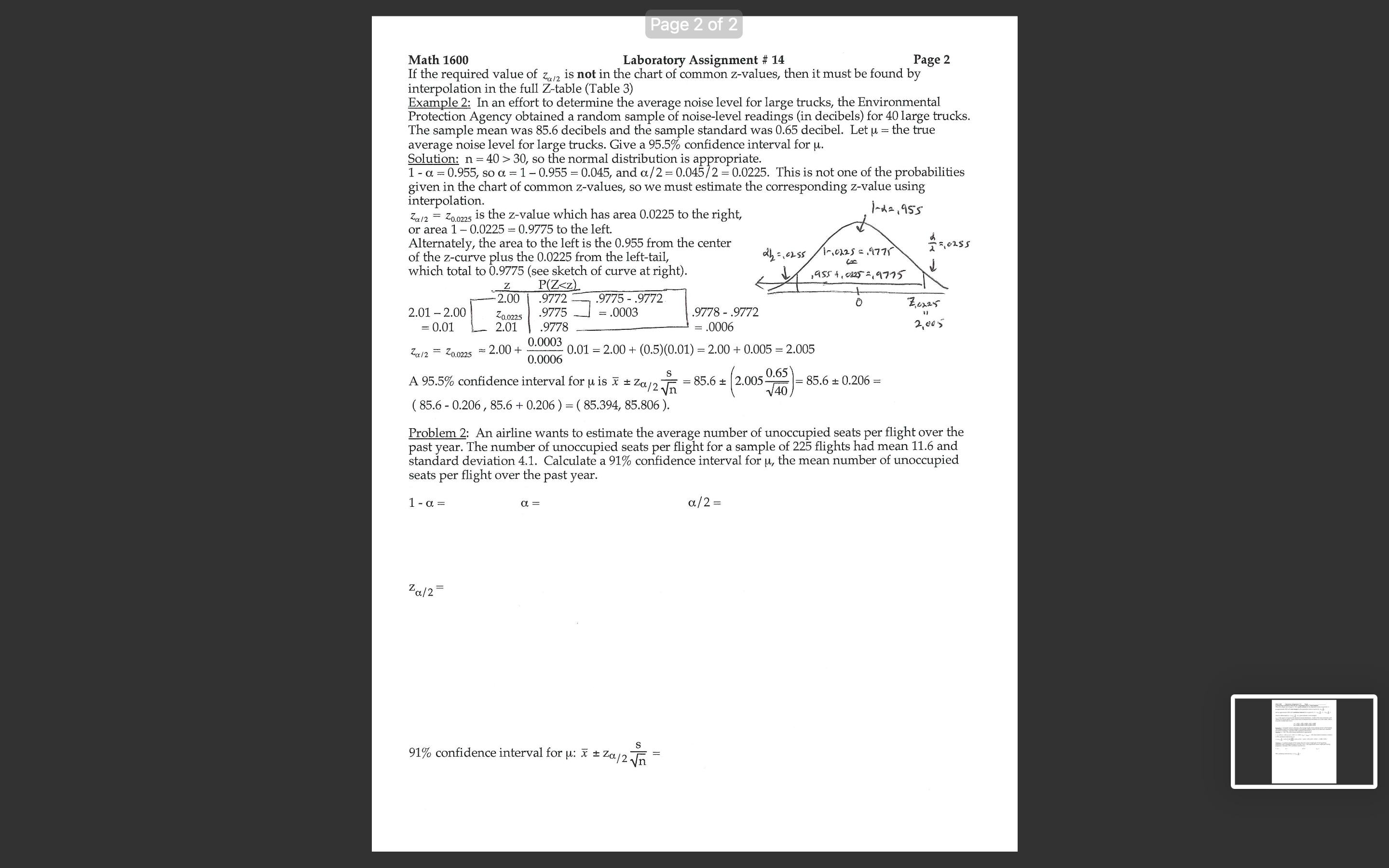 Math 1600 Laboratory Assignment \# 14 Page 2 If the | Chegg.com