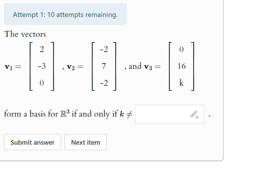 Solved Attempt 1: 10 ﻿attempts remaining.The | Chegg.com