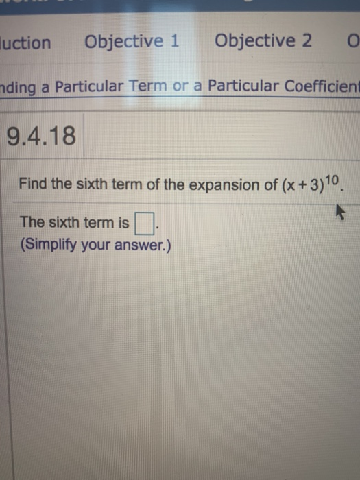 Solved Uction Objective 1 Objective 2 O Ding A Particular