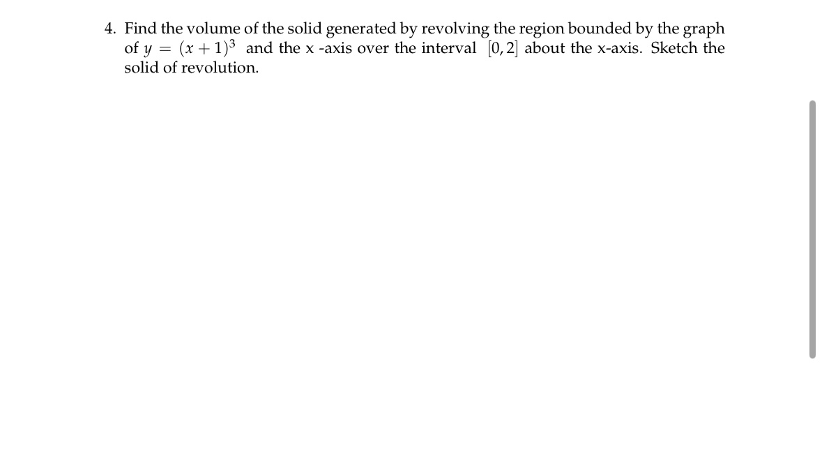 Solved Find the volume of the solid generated by revolving | Chegg.com