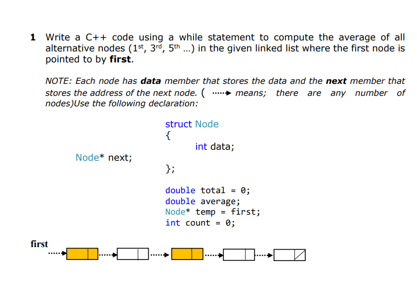 Solved 1 Write A C++ Code Using A While Statement To Compute 