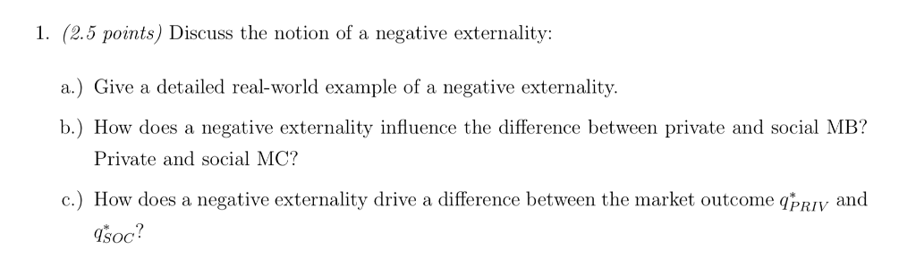 Solved 1. (2.5 points) Discuss the notion of a negative | Chegg.com