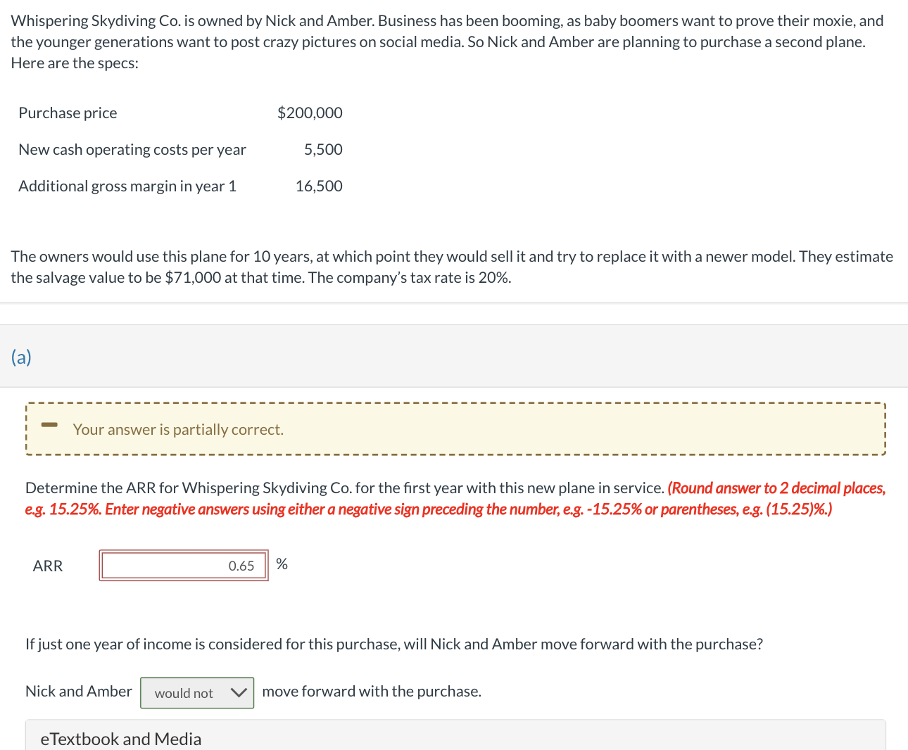 Solved Whispering Skydiving Co. ﻿is owned by Nick and Amber. | Chegg.com