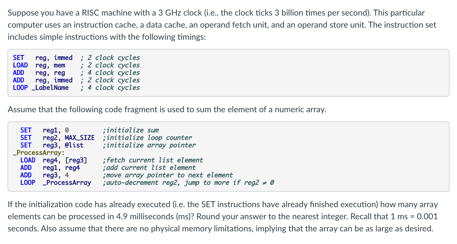 Solved Suppose you have a RISC machine with a 3 GHz clock | Chegg.com
