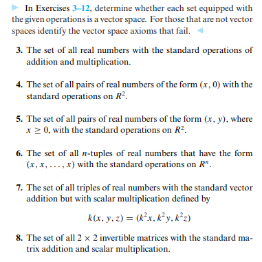 Solved (Do problem 7) ﻿In Exercises 3-12, ﻿determine whether | Chegg.com