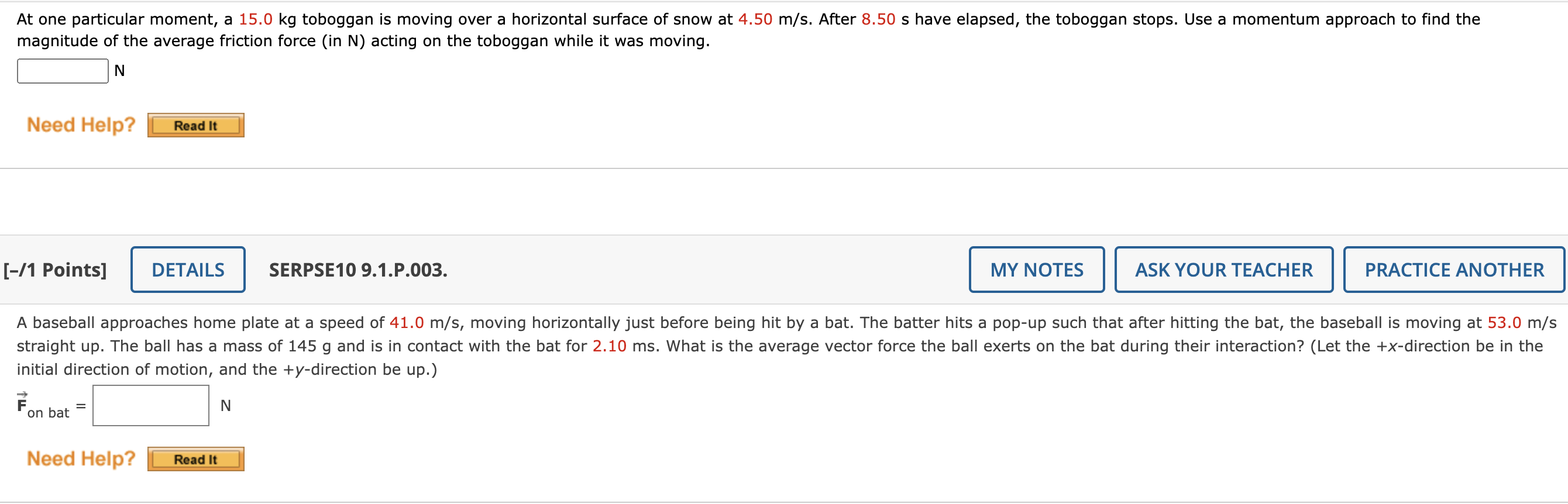 Solved magnitude of the average friction force (in N ) | Chegg.com