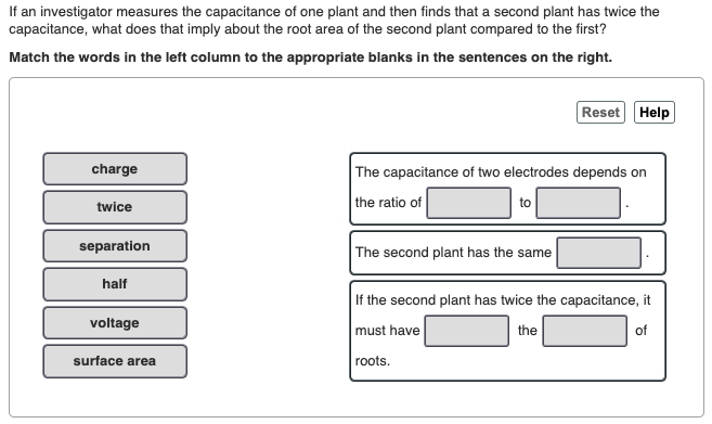 Solved The surface area of a plant's roots is a good measure | Chegg.com
