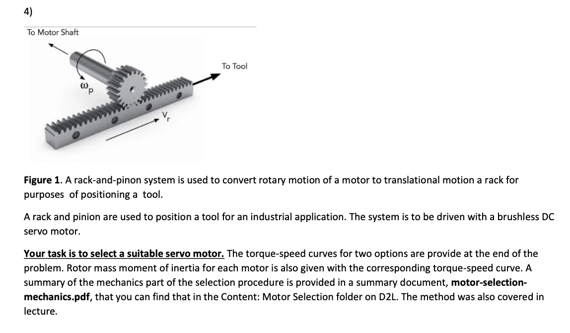 Solved Figure 1. A rack-and-pinon system is used to convert | Chegg.com
