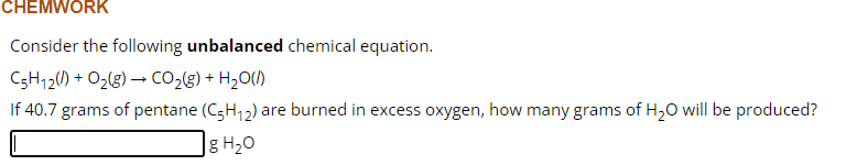 Solved Consider the following unbalanced chemical equation. | Chegg.com