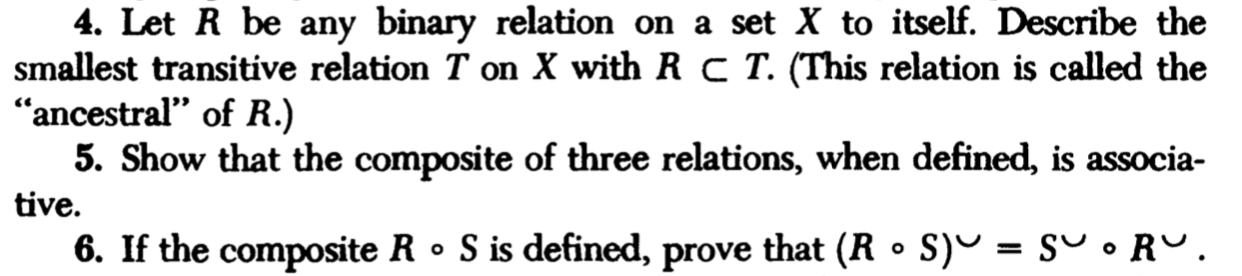 Solved For number 5, the three relations are reflexive, | Chegg.com