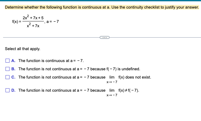 Solved Determine whether the following function is | Chegg.com