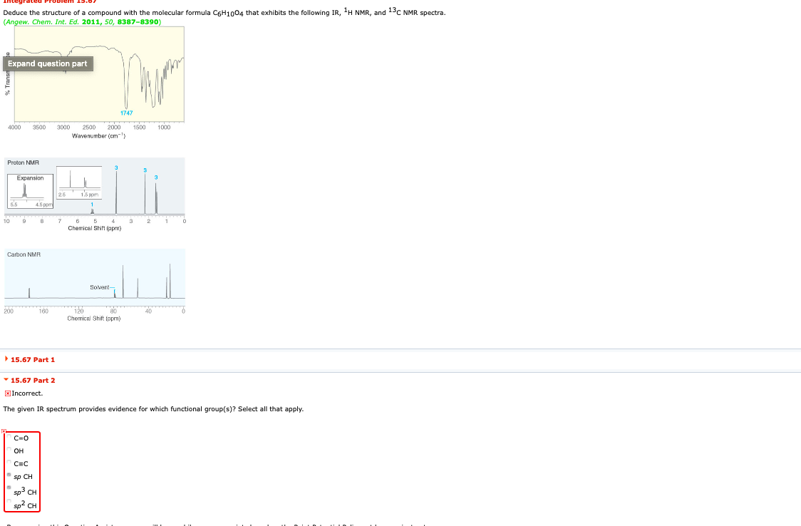 Integrated Problem 15.63 Deduce the structure of a | Chegg.com