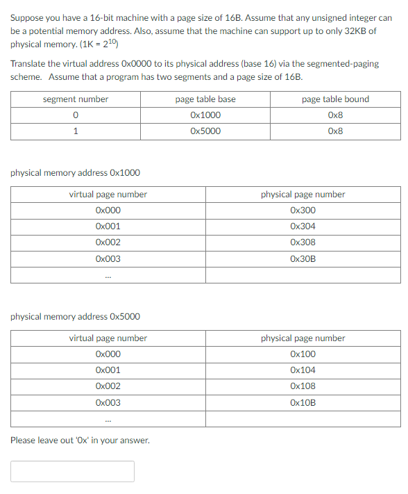 Solved Suppose you have a 16-bit machine with a page size of | Chegg.com