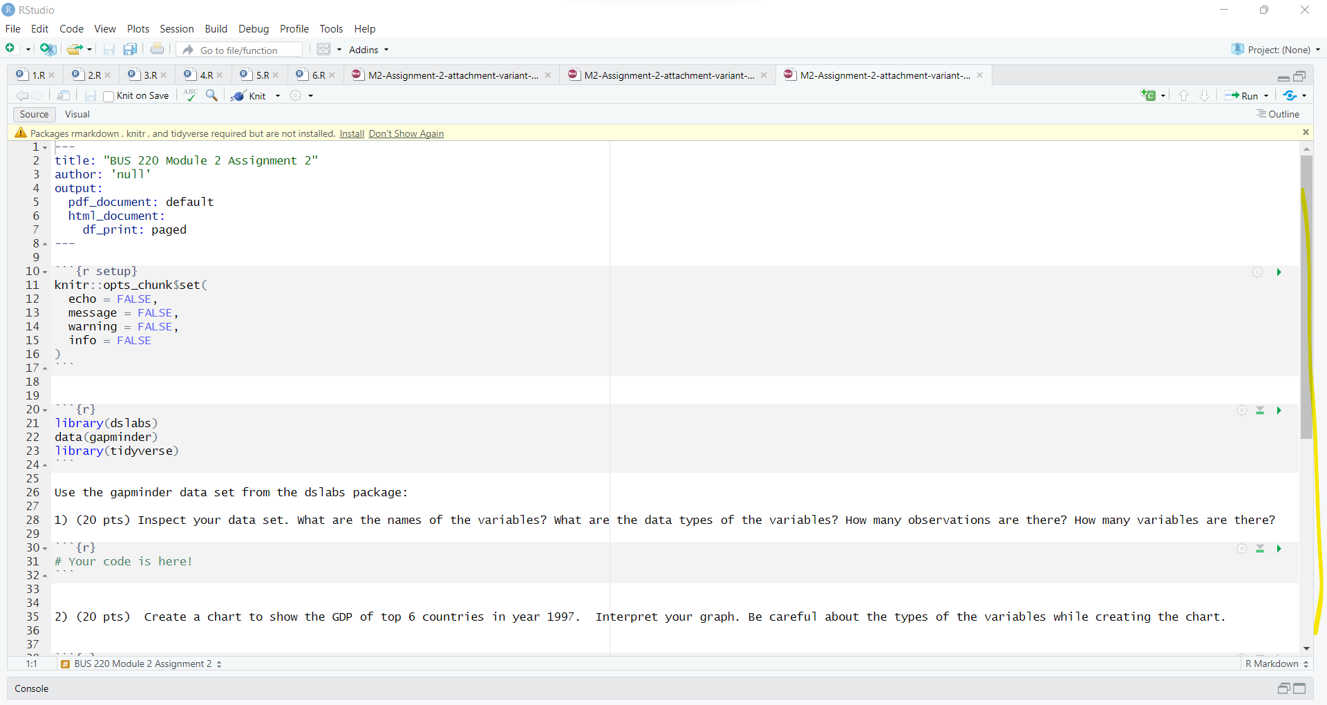 Solved Please find attached the file with .Rmd extension. - | Chegg.com