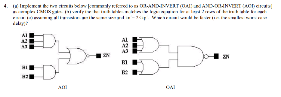 Solved 4. (a) Implement the two circuits below [commonly | Chegg.com