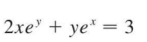 Solved 2xey+yex=3 | Chegg.com