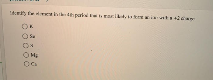 Solved Identify the element in the 4th period that is most | Chegg.com