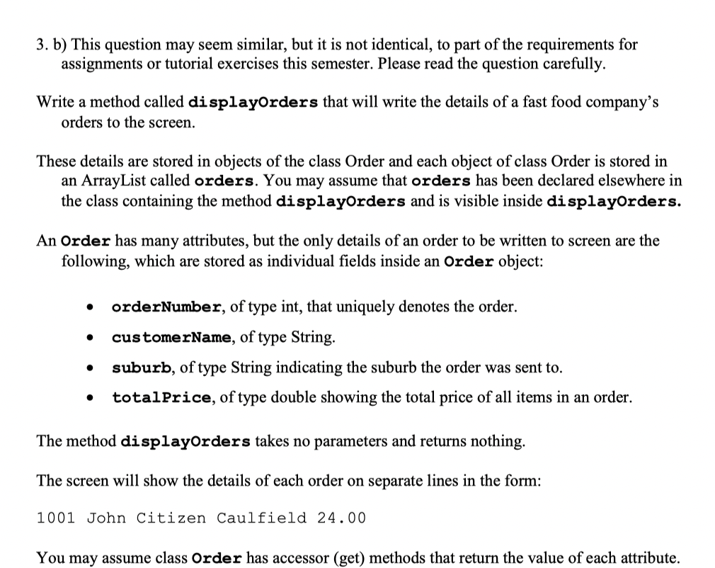 3. b) This question may seem similar, but it is not | Chegg.com