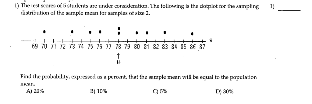 Solved 1) The test scores of 5 students are under | Chegg.com