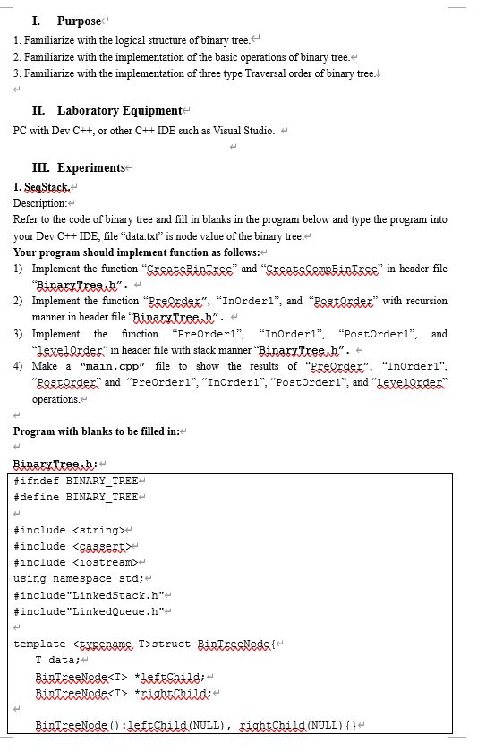 Solved 1(2(3,4(5(,6),7)),8(,9)) The structure of the binary | Chegg.com
