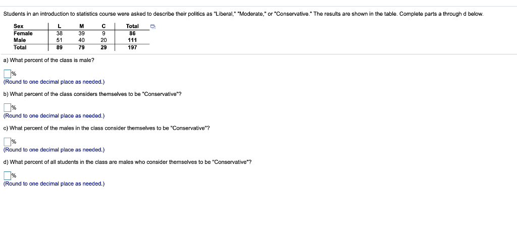Solved Students in an introduction to statistics course were | Chegg.com