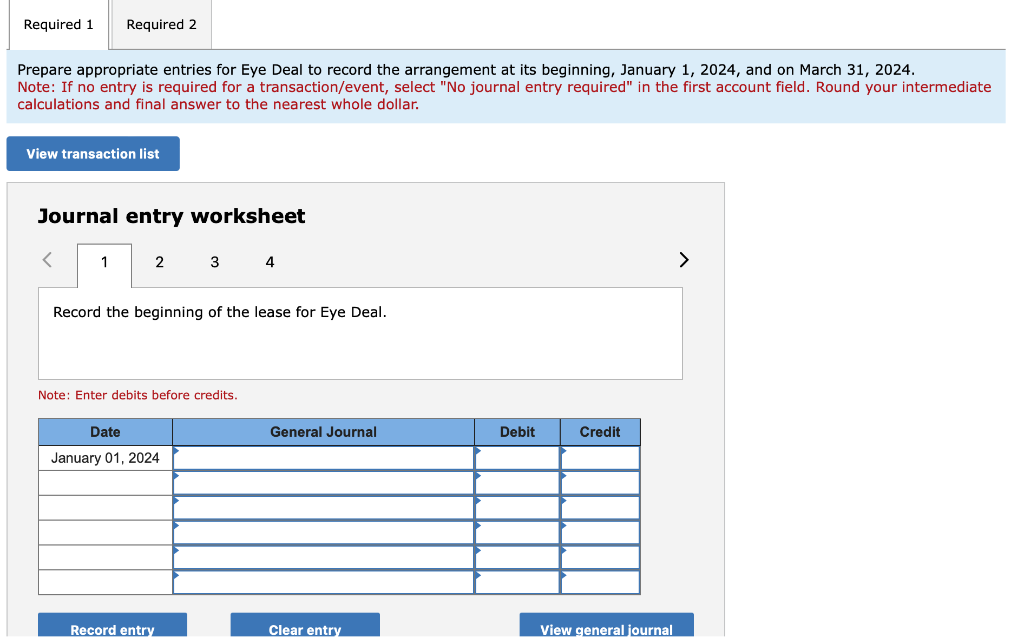 Solved Prepare appropriate entries for Eye Deal to record | Chegg.com