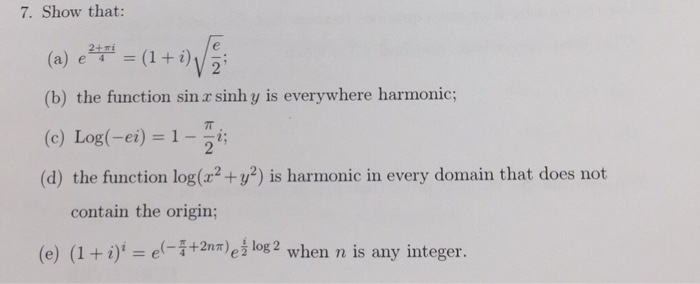 Solved Show that: (a) e^2 + pi i/4 = (1 + i) Squareroot | Chegg.com