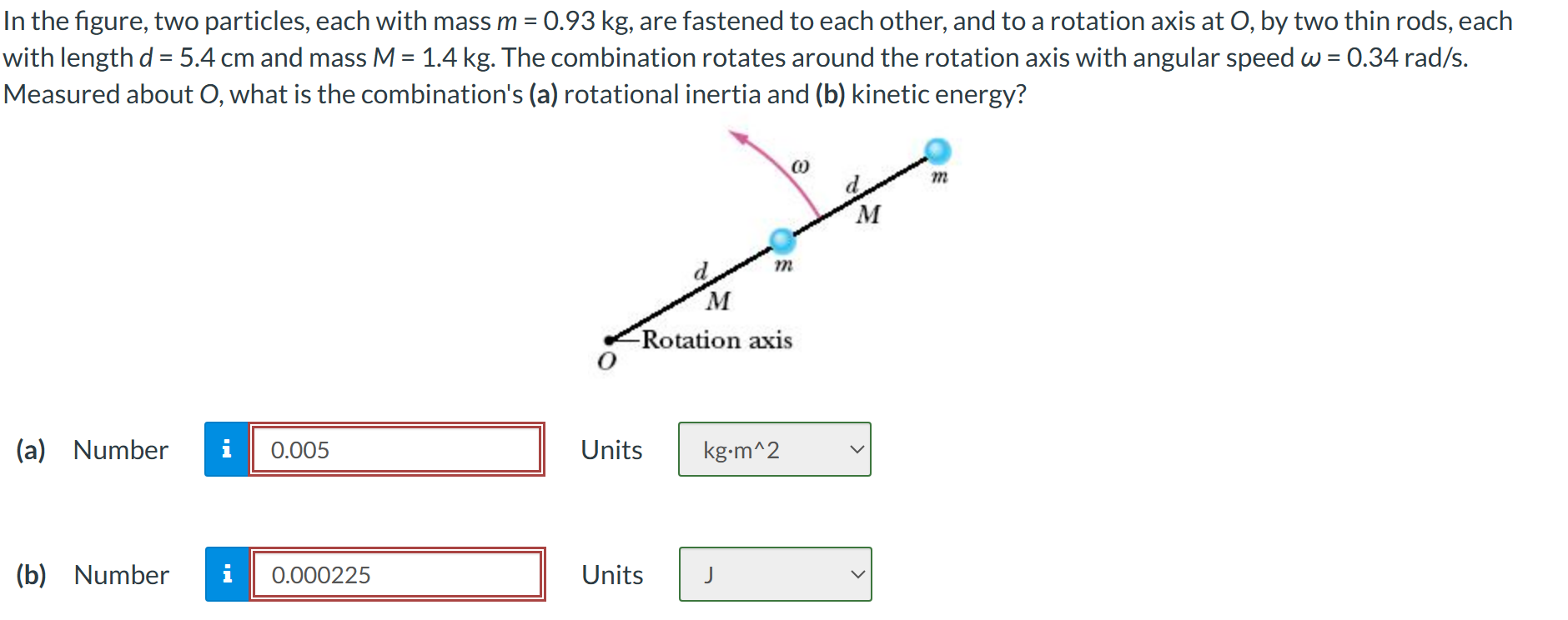 Solved In the figure, two particles, each with mass | Chegg.com