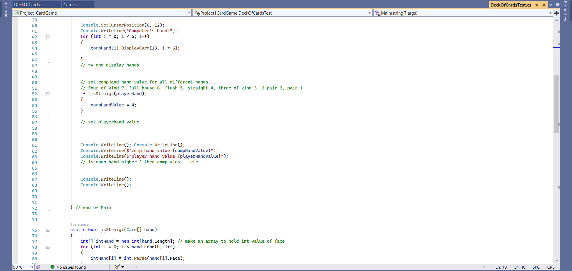 Solved Card Game in C# This application will function | Chegg.com