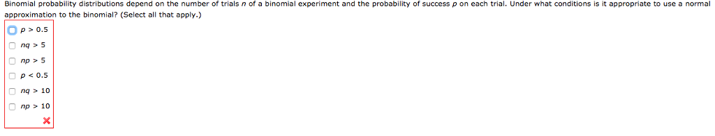 Solved Binomial probability distributions depend on the | Chegg.com Solved Binomial probability distributions depend on the | Chegg.com
