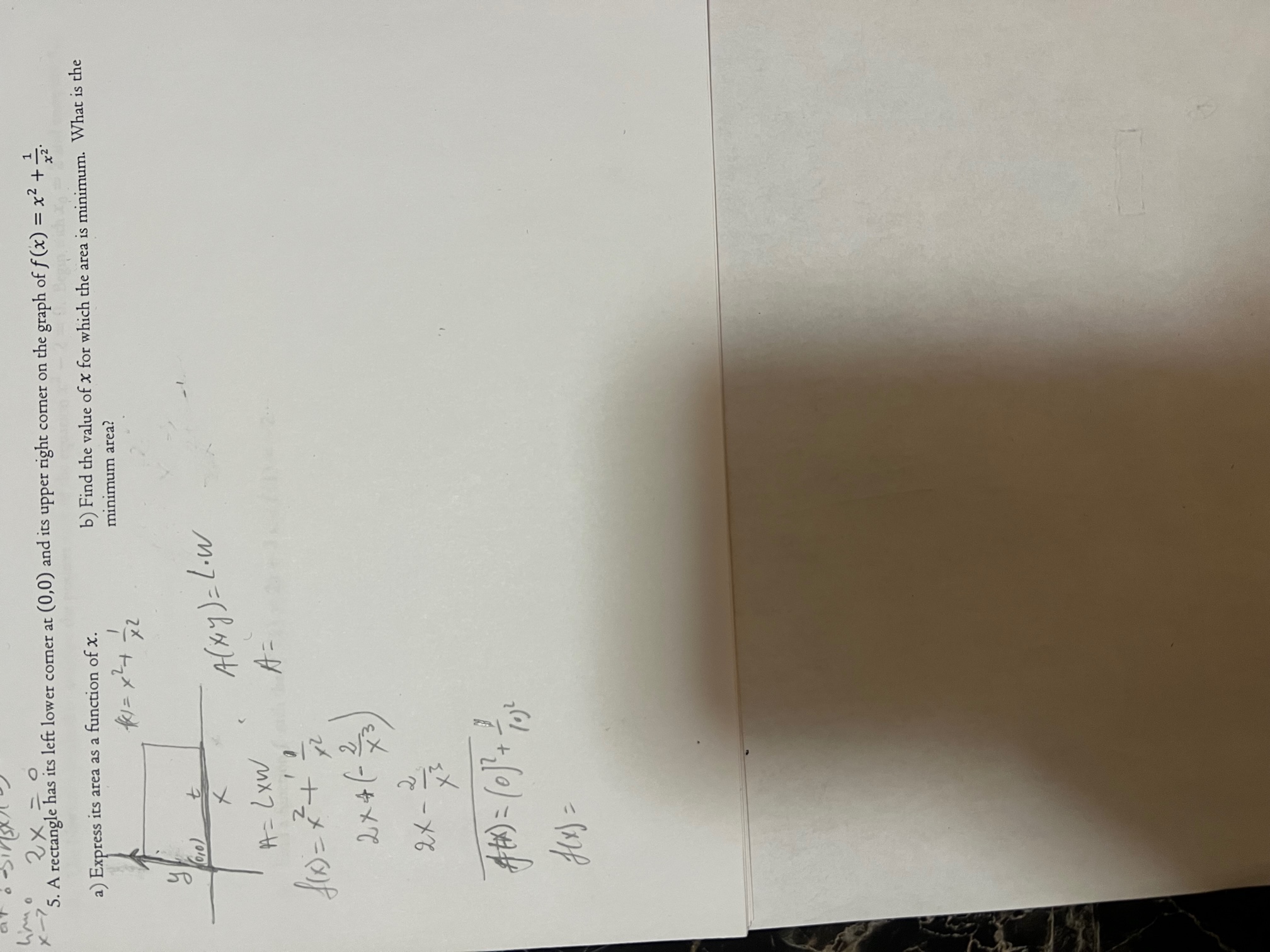 Solved A rectangle has its left lower comer at (0,0) ﻿and | Chegg.com