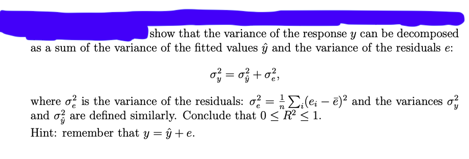 In a simple linear regression, the r2 or squared | Chegg.com