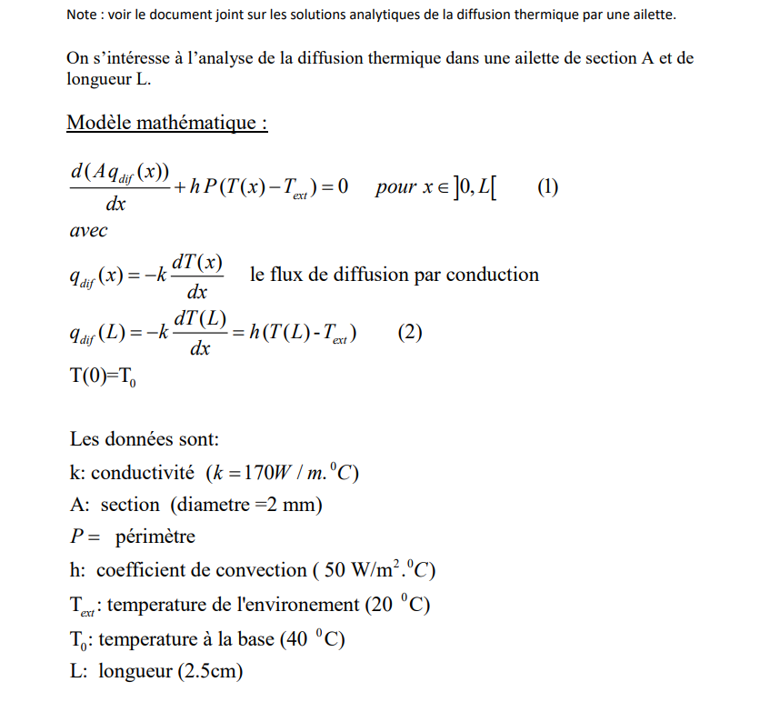 Note : voir le document joint sur les solutions | Chegg.com