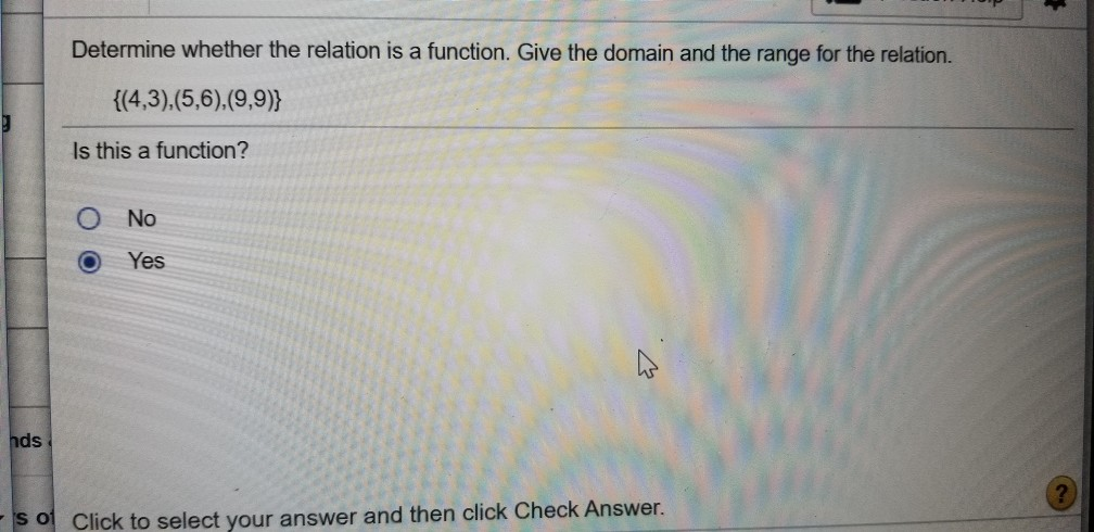 Solved Determine whether the relation is a function. Give | Chegg.com