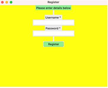 Solved using python When the Register button is clicked, | Chegg.com