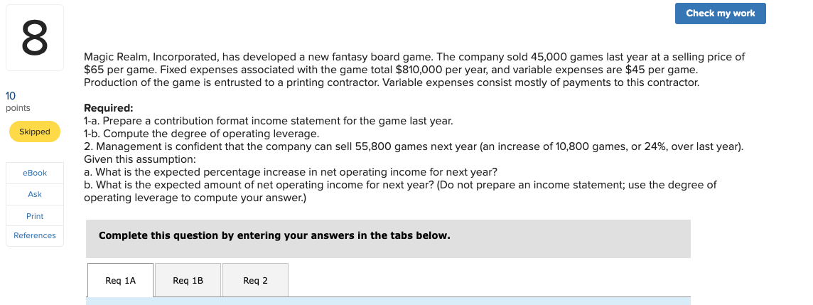 Solved b. What is the expected amount of net operating | Chegg.com