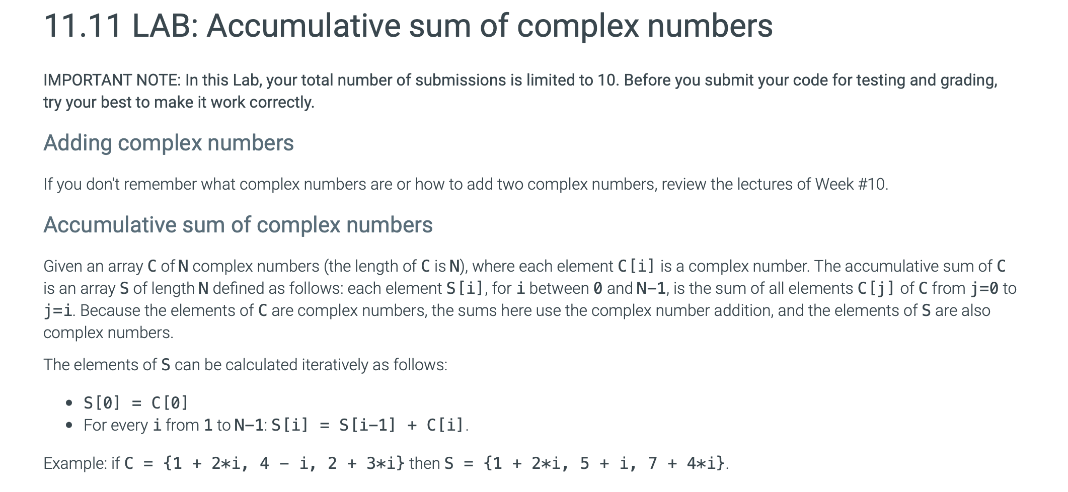 Solved 11.11 LAB: Accumulative sum of complex numbers | Chegg.com