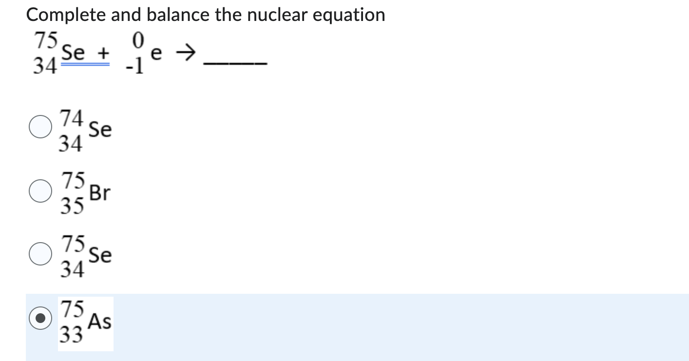 Solved Complete and balance the nuclear equation | Chegg.com