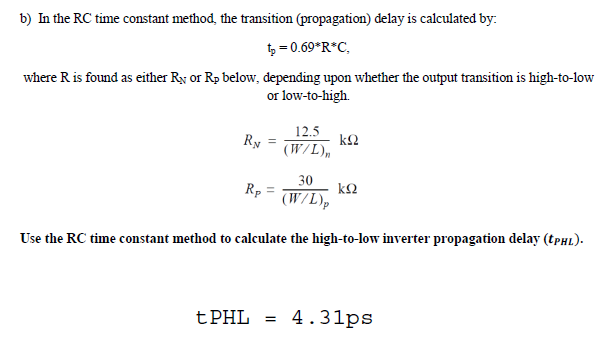 Solved Consider the inverter below, whose output has falling | Chegg.com