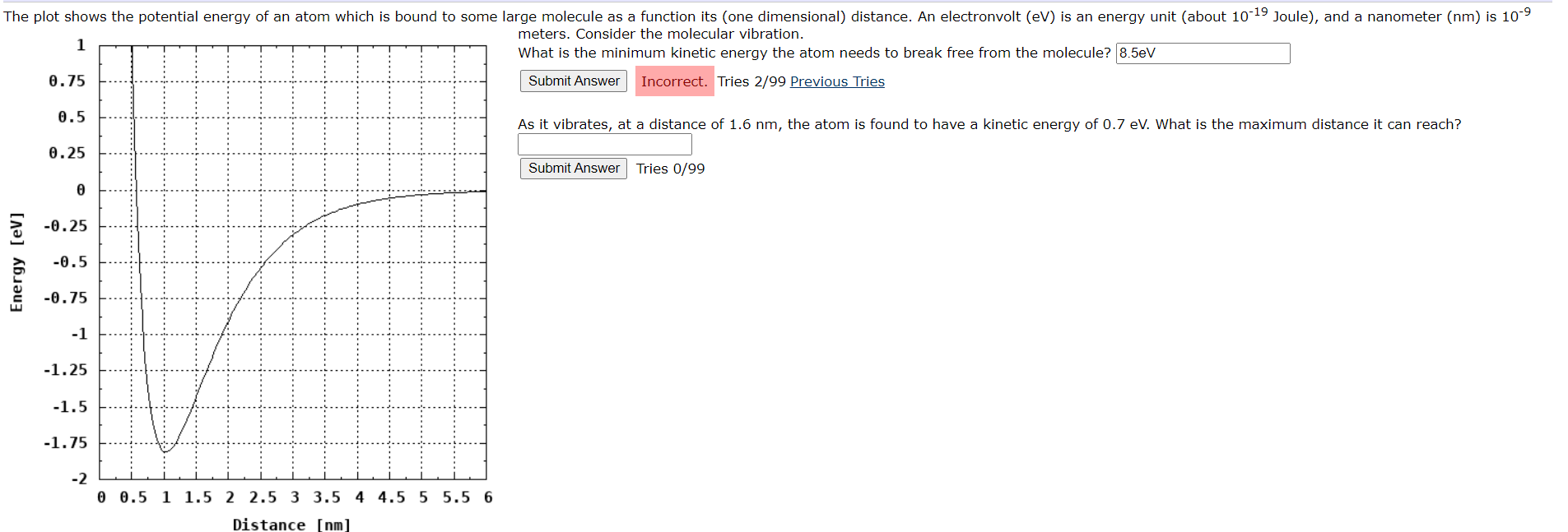Solved meters. Consider the molecular vibration. What is the | Chegg.com