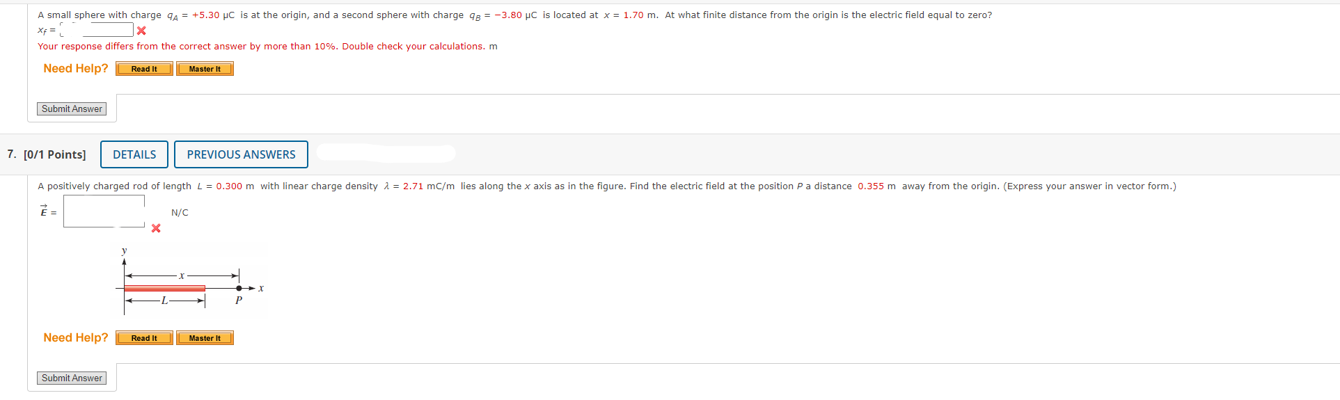 Solved xf=L Your response differs from the correct answer by | Chegg.com