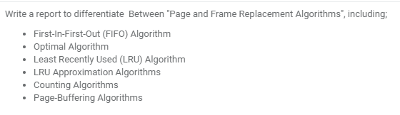 Solved Write a report to differentiate Between "Page and | Chegg.com