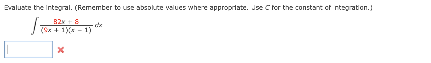 Solved Evaluate the integral. (Remember to use absolute | Chegg.com